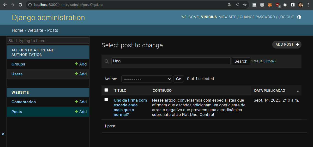 O que é e como usar o Painel Administrativo do Django (Python)