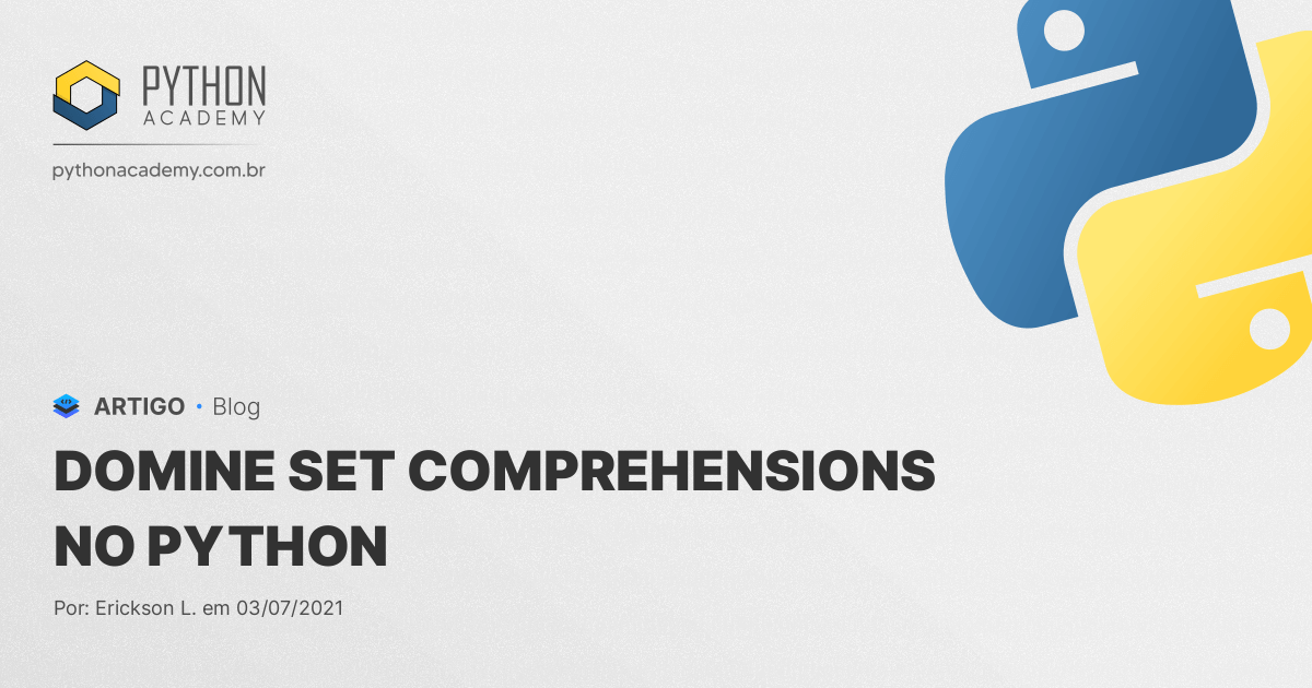 Domine Set Comprehensions no Python